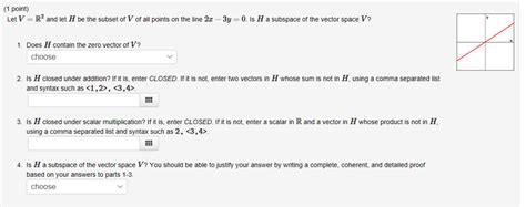 solved let v r 2 and let h be the subset of v of all