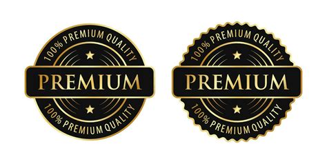 100 Percent Premium Quality Vector Badges Luxury Black Gold Labels
