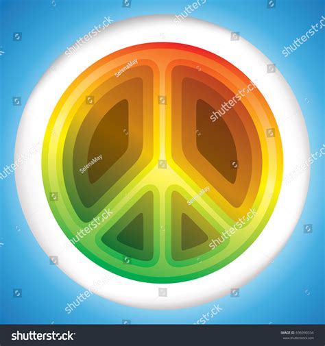 Hippie Peace Symbol Vector Illustration Stock Vector Royalty Free
