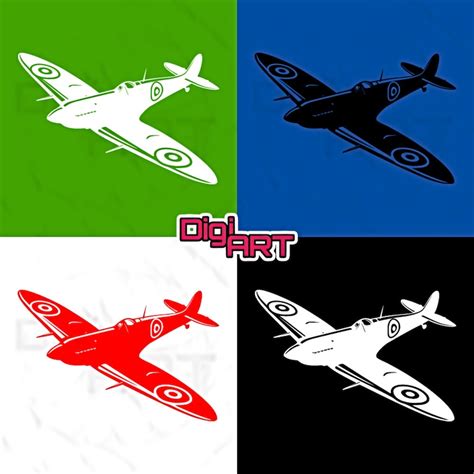 Raf Spitfire Silhouette Svg Royal Air Force Military Armed Forces