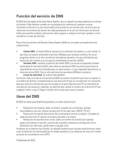 PDF Función Del Servicio de DNS DOKUMEN TIPS