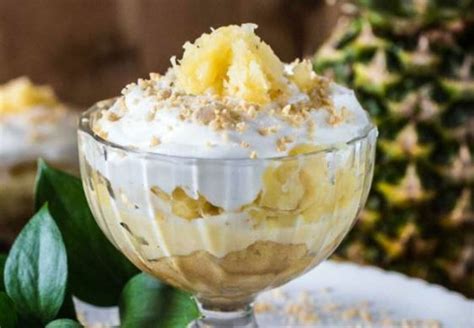 Sobremesa de abacaxi coco Nutrição e Vida Saudável