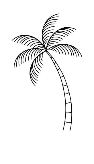 Simple Palm Tree Tattoo Png Transparent Svg Vector Onlygfx