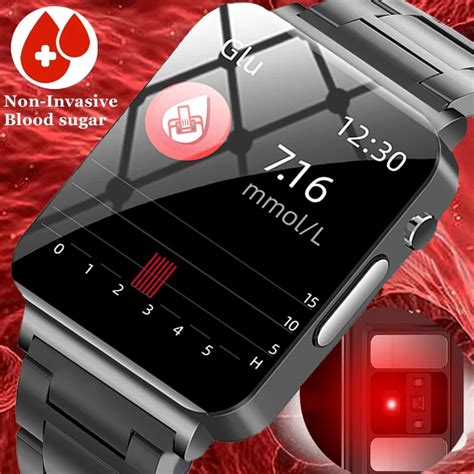 2023 New Smart Watch Non Invasive Bood Glucose ECG PPG Monitoring Blood