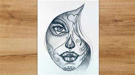 Sketch Girl Face Tattoo Designs Face Tattoo Drawing Step By Step
