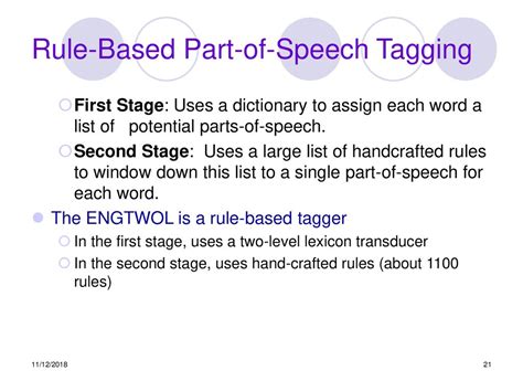 part of speech tagging september 9 12 ppt download