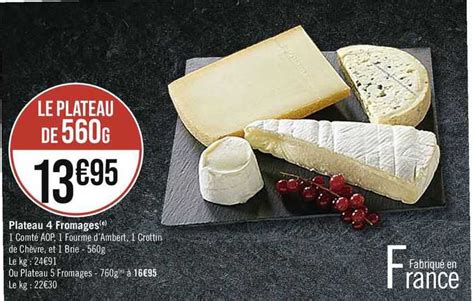 Promo Plateau 4 Fromages Ou Plateau 5 Fromages chez Supermarchés
