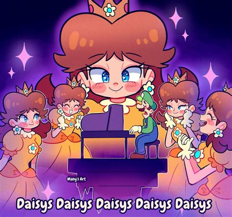 Luigi And Princess Daisy Mario And 1 More Drawn By Manysart1 Danbooru
