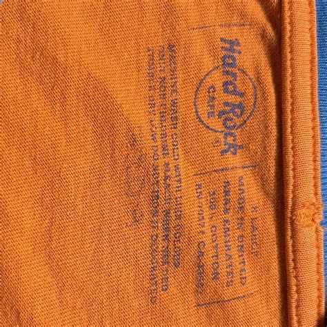Orange N Blue Hard Rock Amsterdam Crop Tee Sz Xl Depop