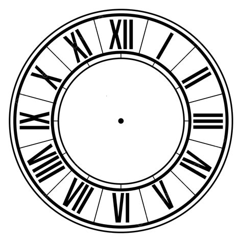 Black Roman Clock Face No Hands Clock Drawing Face Drawing Clock