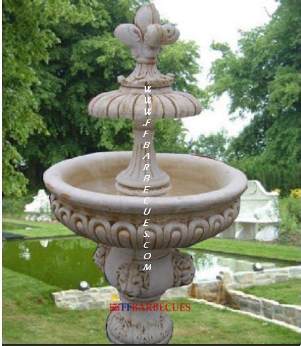 FONTAINE EN PIERRE RECONSTITUÉE 4 BOULES F FFBarbecues