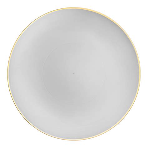 Smartyhadaparty Assiettes Salade En Plastique Jetables Rondes Grises