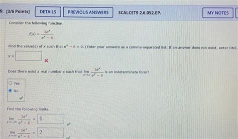 solved consider the following function f x ex−82ex find