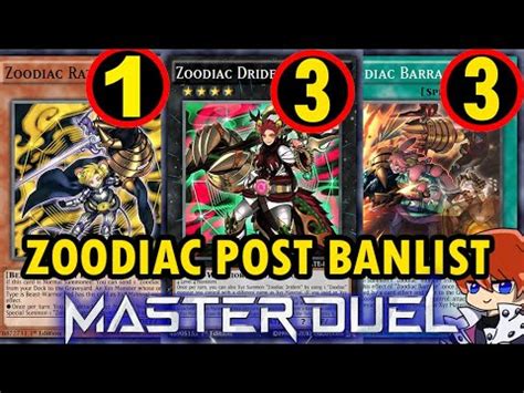 Master Duel Zoodiac Próximo Tier 1 Veamos Su Potencial Post Banlist Yu