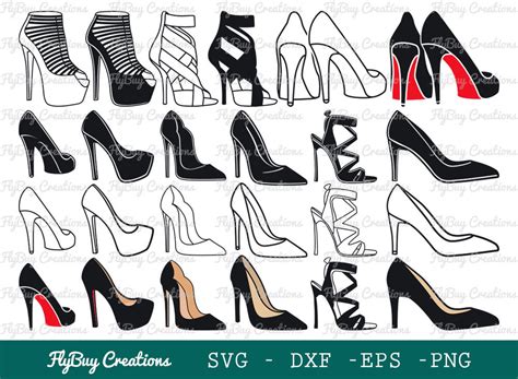 Heel SVG Bundle Red Bottom Svg Stiletto Heels Svg High Heel Etsy
