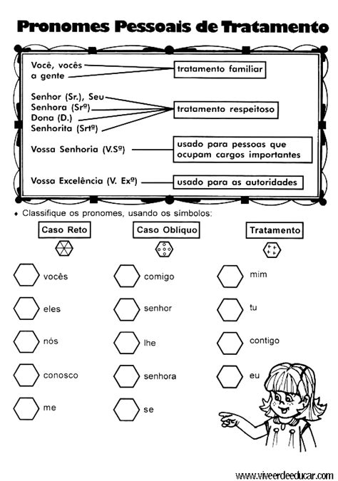 Atividade De Pronomes Pessoais De Tratamento Para Ano Do Fundamental