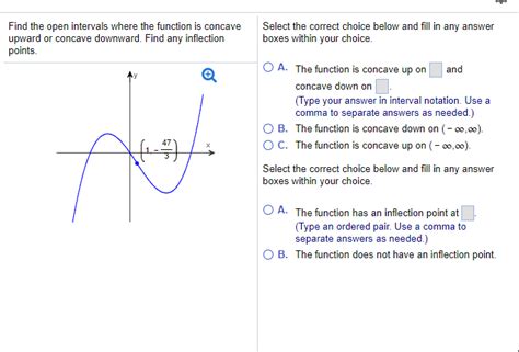 solved find the open intervals where the function is concave