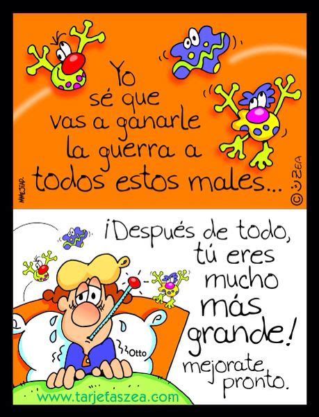 Tarjetas ZEA Tarjeta De Animo Mensaje De Mejorate Pronto Tarjetas