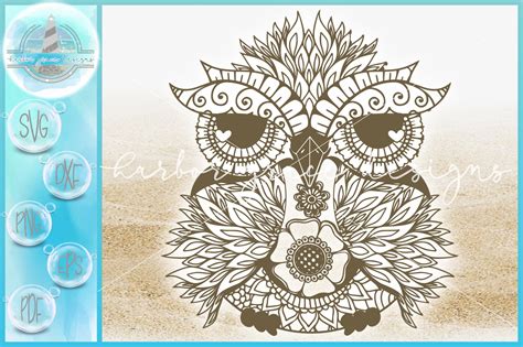 Owl Mandala Zentangle SVG Owl SVG Mandala SVG 143978 Cut Files