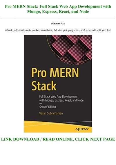 bestsellers read book [pdf] pro mern stack full stack web app development with mongo