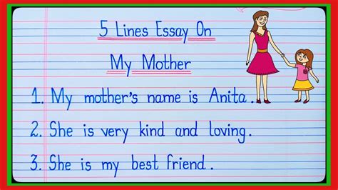 Line Essay On My Mother Essay In English My Mother Essay Lines