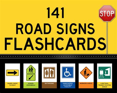 Road Sign Flashcards Printable