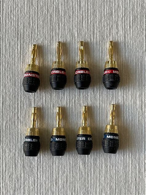 Monster QuickLock Self Crimping Banana Connectors 8 Each 4 Reverb