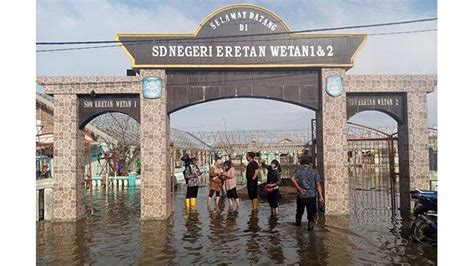 Banjir Rob Kembali Melanda Pesisir Indramayu Hari Ini Permukiman Warga