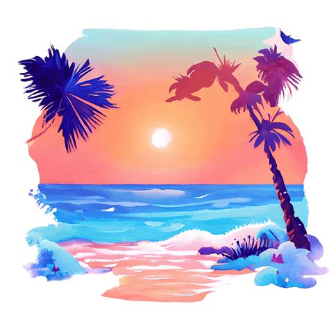 Summer Sun Peachy Beach Aesthetic Sunkissed Waves Love Romance Passion · Creative Fabrica