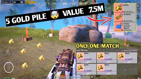 World Record Loots Only One Match 7 5M Value 5 Gold Pile In Misty