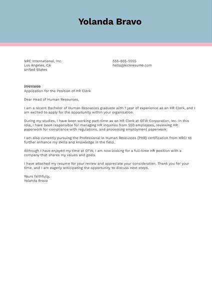 12 Cover Letter Examples For Hr Assistant Tips Gover