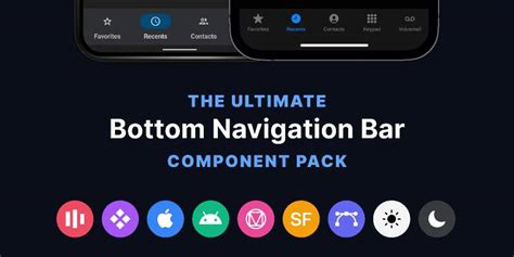 Figma Ultimate Bottom Navigation Bar Component Pack UI4Free