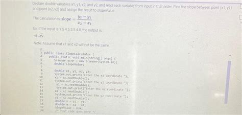 solved declare double variables x1 y1 x2 and y2 and read
