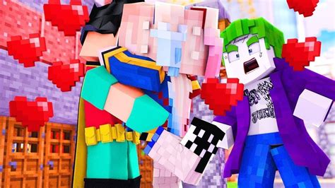 ROBIN BEIJOU A ARLEQUINA Na FRENTE DO CORINGA No MINECRAFT YouTube