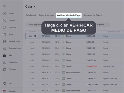 Cómo consultar el historial de medio de pagos