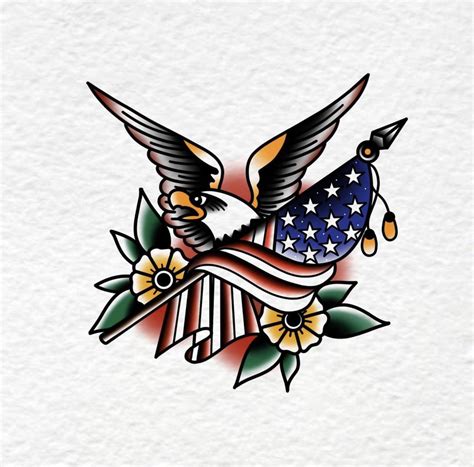 Sailor Jerry Eagle Tattoo Flash