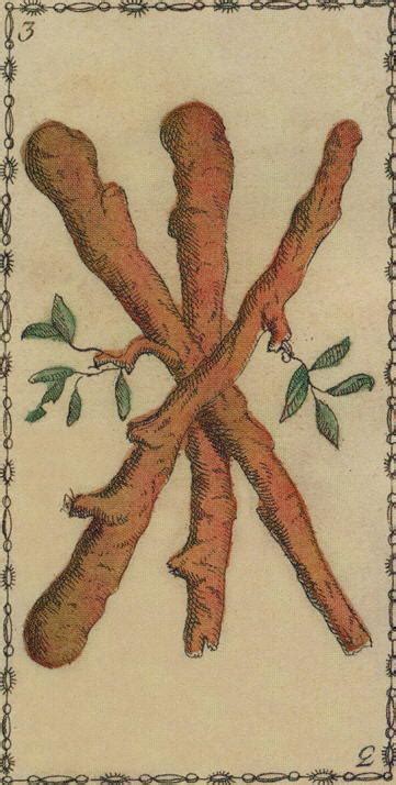 Ancient Tarot Of Lombardy 25 Three Of Wands Esoteric And Divinatory Tarot