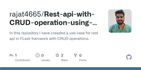 github rajat4665 rest api with crud operation using flask in this repository i have creaded a