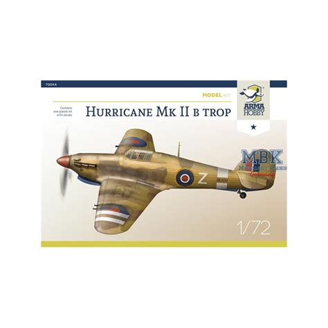 Maquette Hawker Hurricane Mk II B Trop 1 72 Arma Hobby 70044 Chez