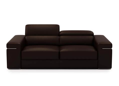 Ensemble canapé 3 1 places en cuir marron THOMAS DIP