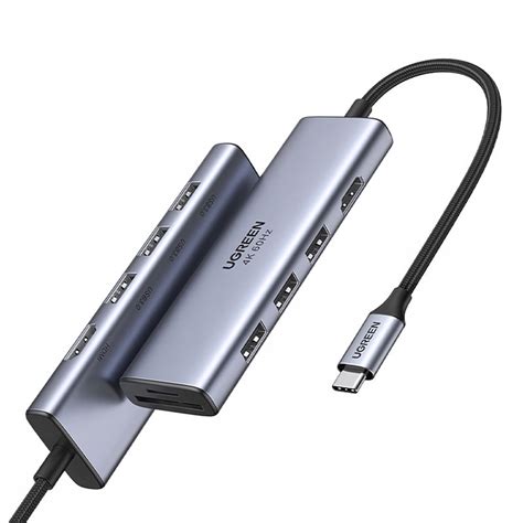 UGREEN 6w1 ADAPTER HUB USB C 3x USB 3 2 HDMI 4K SD Sklep Opinie