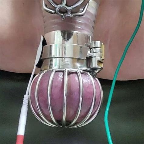 Locktober Cum From Cbt Estim In Chastity And Ball Cage Xhamster