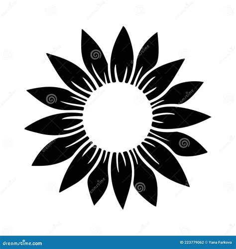Icono Simple De Girasol Ilustración Vectorial De Silueta De Flores