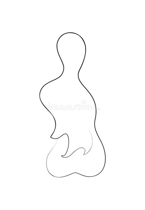 Illustrazione Femminile Nuda Della Donna Isolata Illustrazione Di Stock