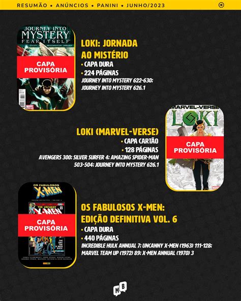Mangás Brasil on Twitter Resumão de novidades da Panini Marvel DC
