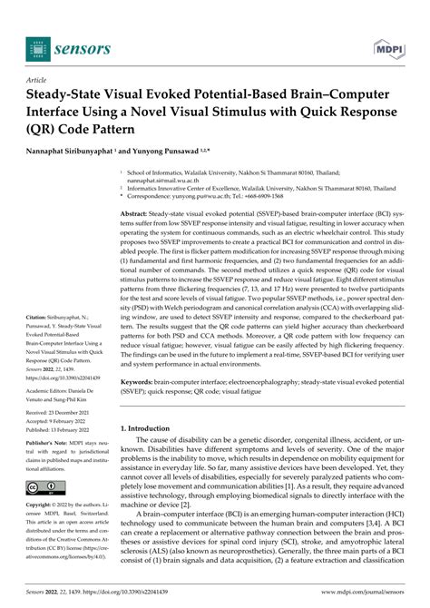 pdf steady state visual evoked potential based brain computer interface using a novel visual