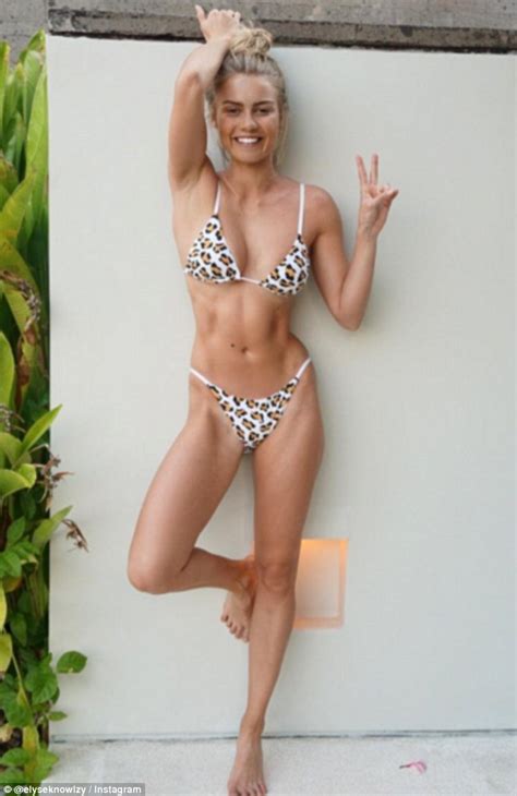 Elyse Knowles Sizzles In Skimpy Leopard Print Bikini During Bali Break
