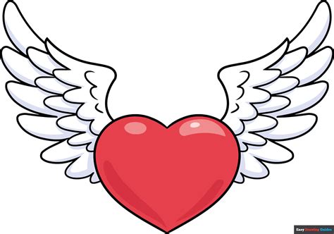 How To Draw Cartoon Hearts With Wings