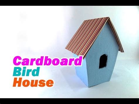 How To Make Bird House From Cardboard Youtube