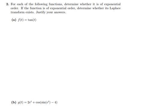 solved 2 for each of the following functions determine